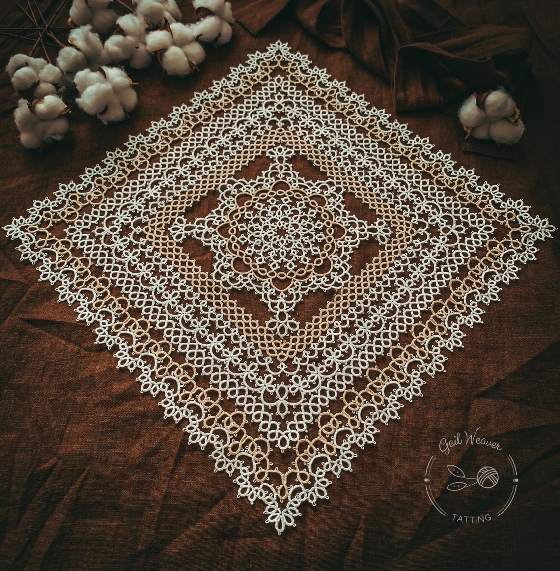 PDF Shuttle Tatting Square Pattern Doily #10 - Etsy