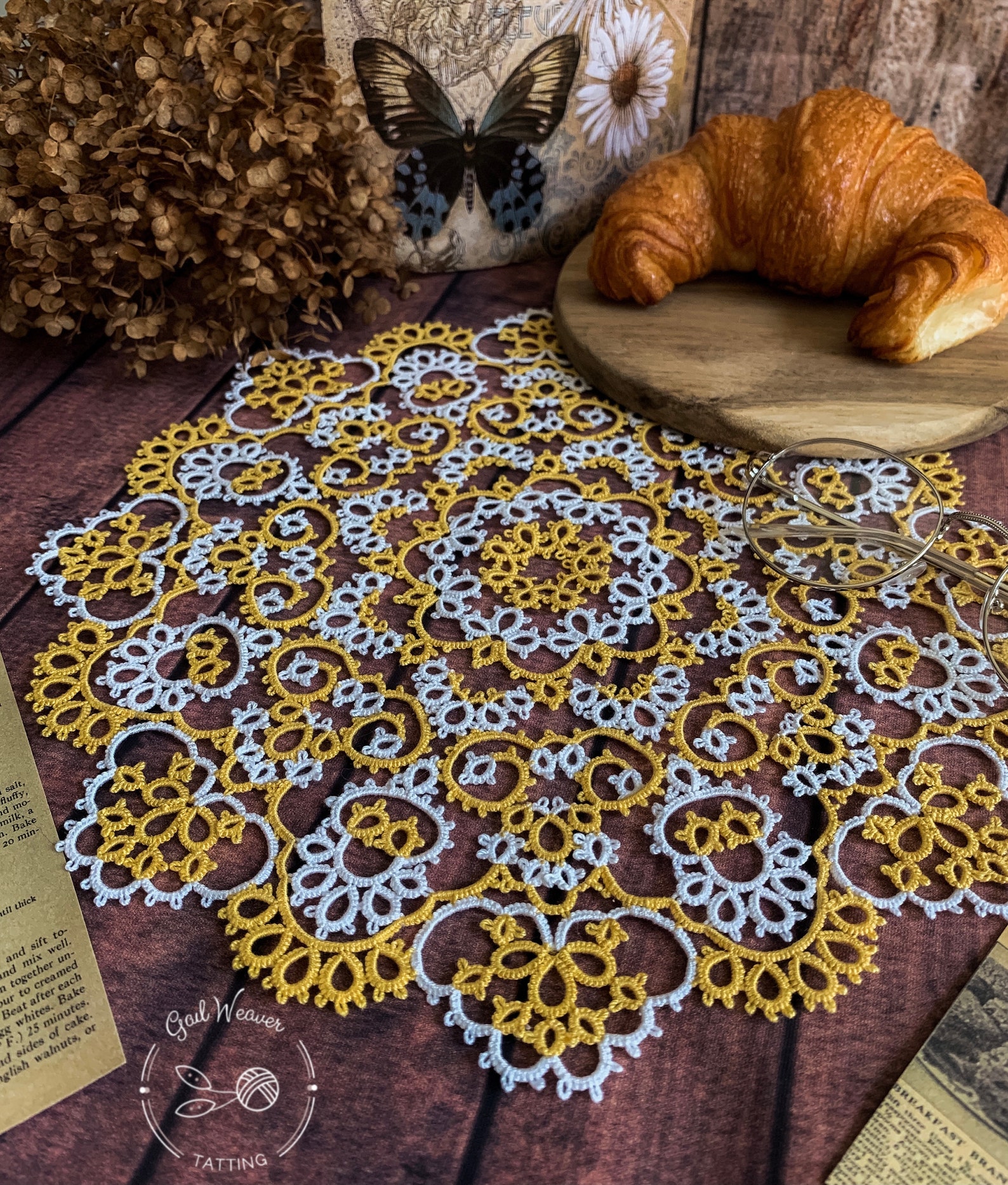 Pdf Shuttle Tatting Pattern Doily 3 Etsy