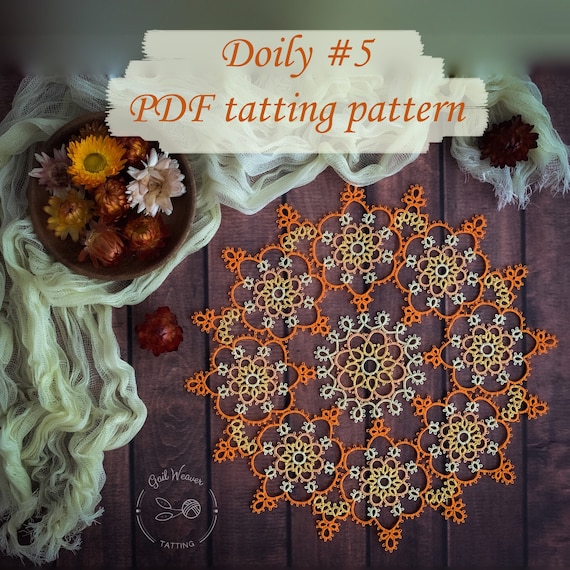 PDF Shuttle Tatting Pattern Doily 5 | Etsy