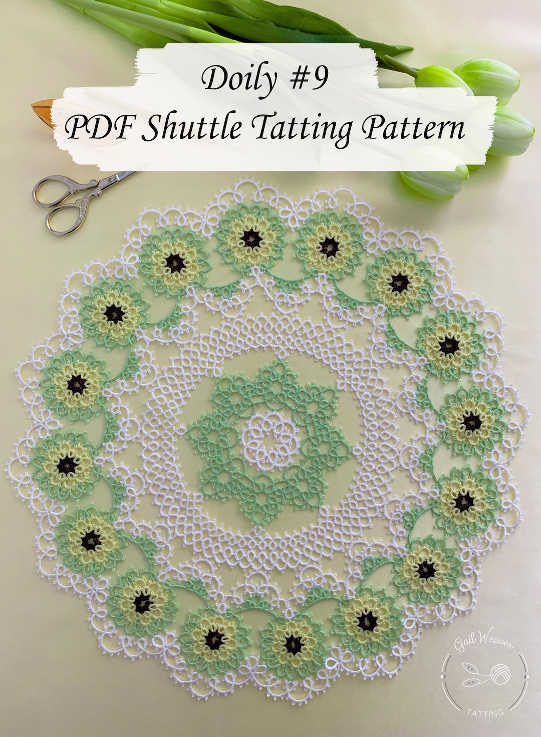 PDF Shuttle Tatting Pattern Doily #9 - Etsy