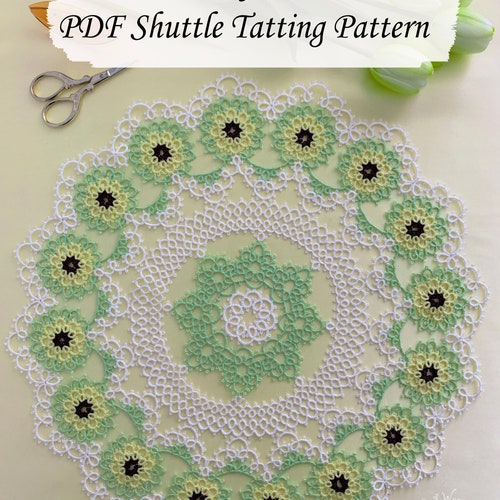 Pdf Shuttle Tatting Pattern Doily 2 Etsy