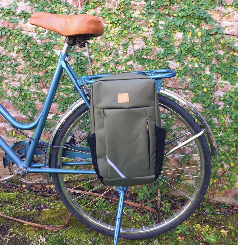 Sports Waterproof Green Bicycle Pannier/ Convertible Backpack - Etsy