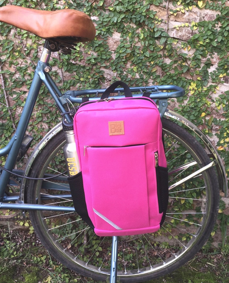 Sport Pink Waterproof Bicycle Pannier/ Convertible Backpack | Etsy