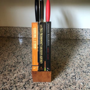 Vintage Book Knife Block - Hand Made - Etsy
