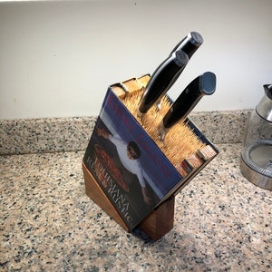 Vintage Book Knife Block - Hand Made - Etsy