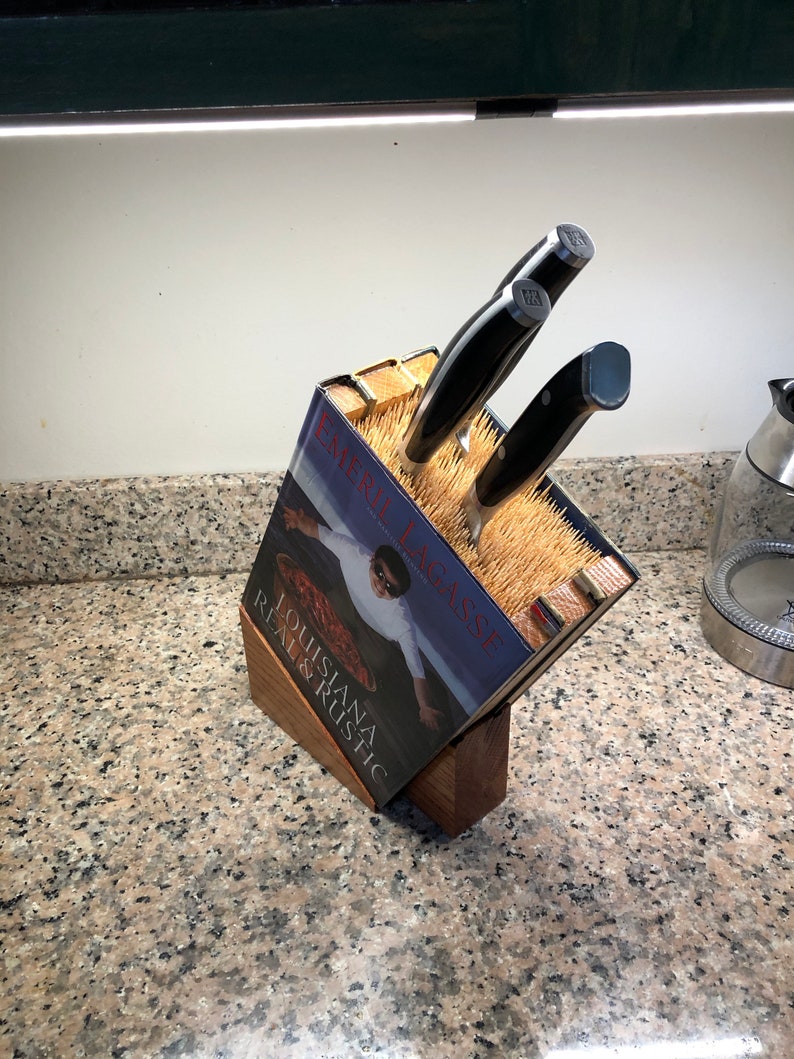 Vintage Book Knife Block - Hand Made - Etsy