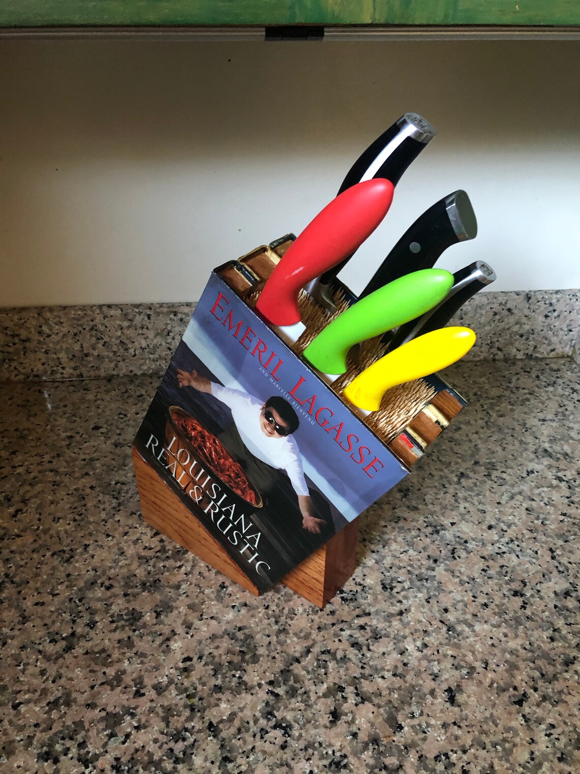 Vintage Book Knife Block - Hand Made - Etsy