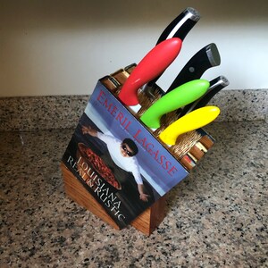 Vintage Book Knife Block - Hand Made - Etsy