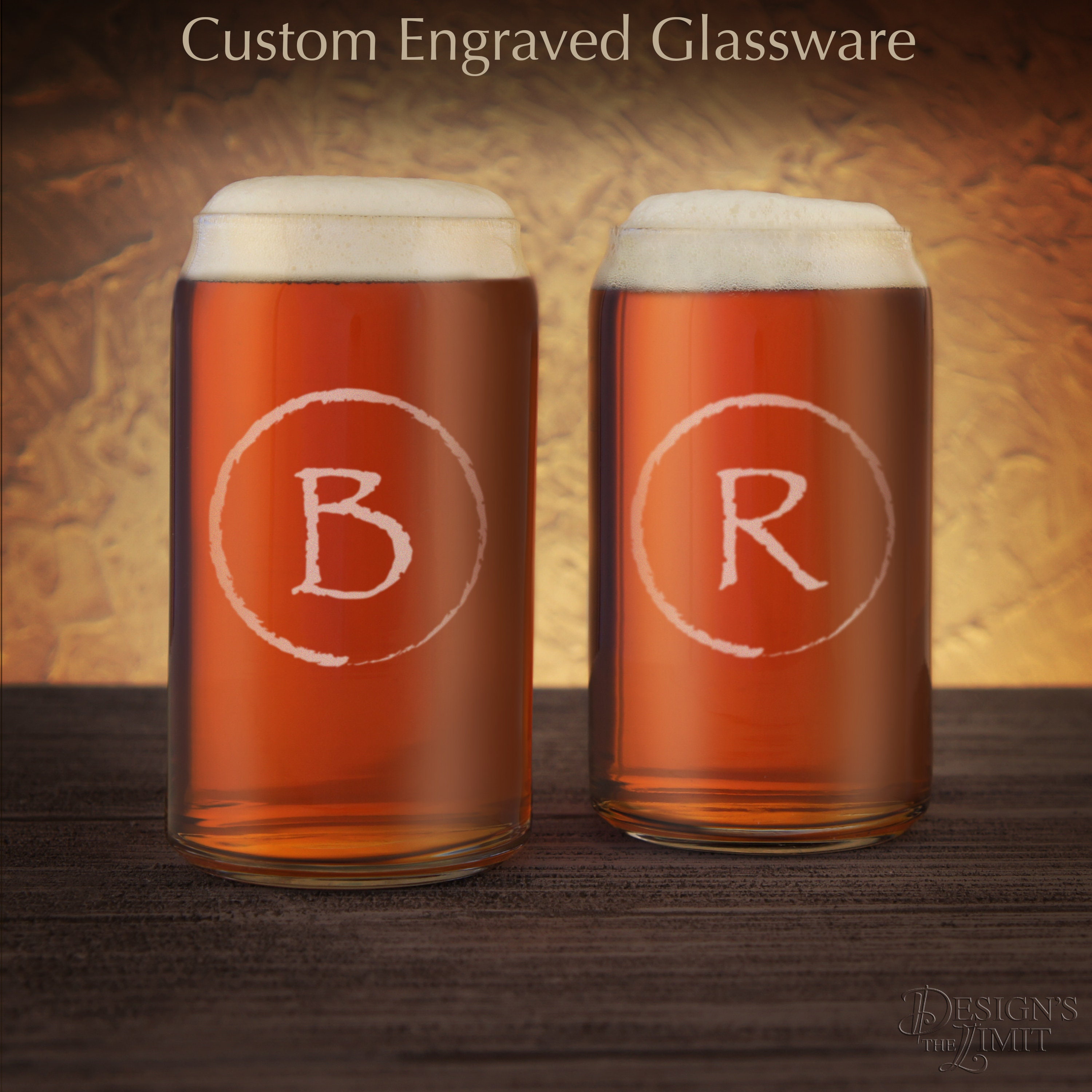 Design Personalized Glass Soda Cans with Monogram Design | Etsy