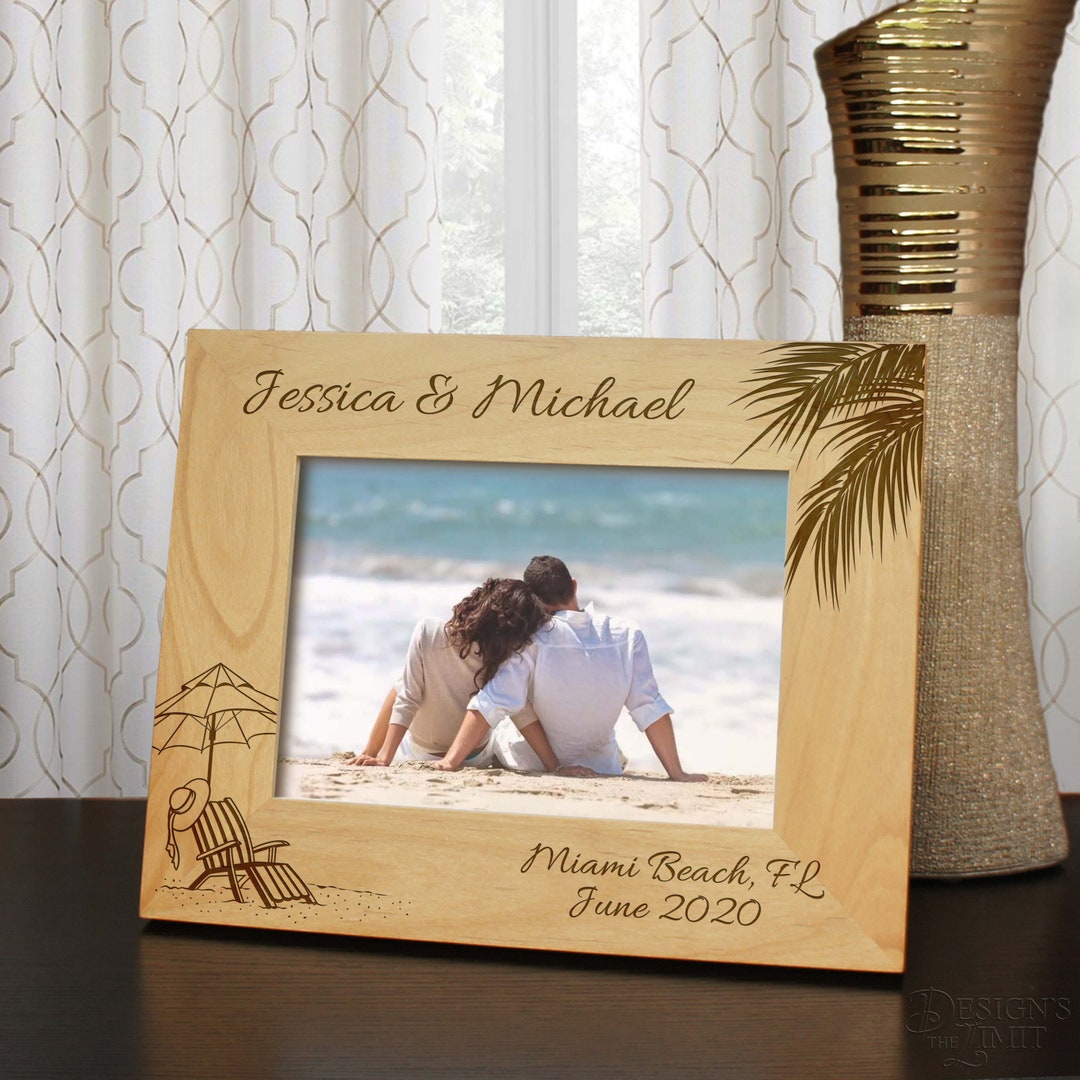 Vacation to Remember Personalized Picture Frame + Enter Text Engraved ...