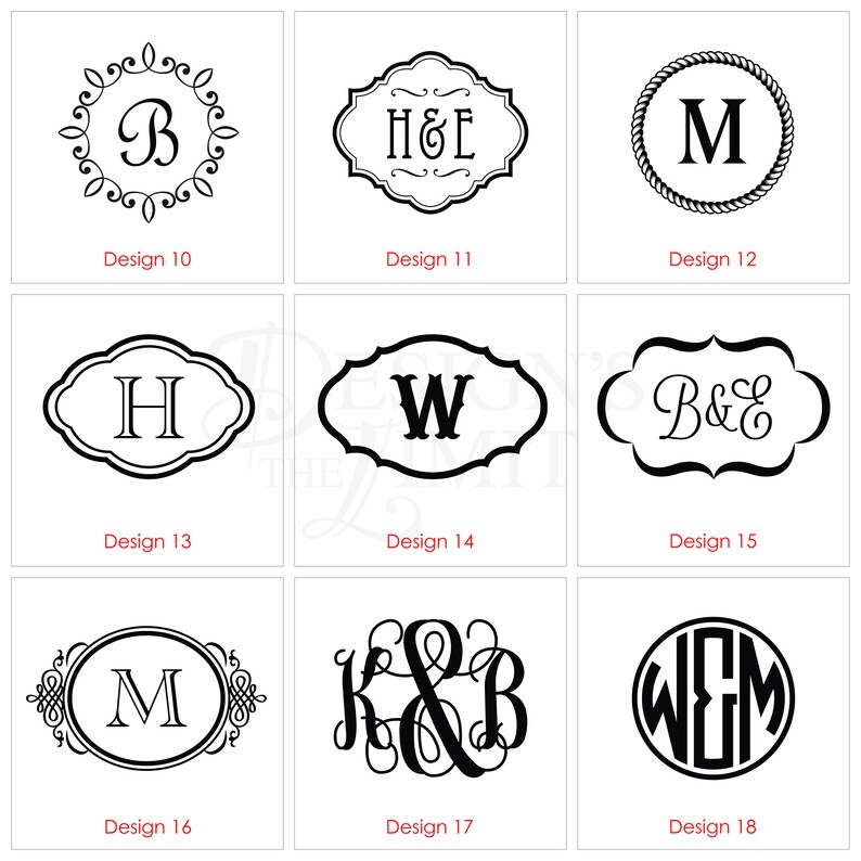 Personalized Desktop Memo Holder With Monogram Design Options and Font ...