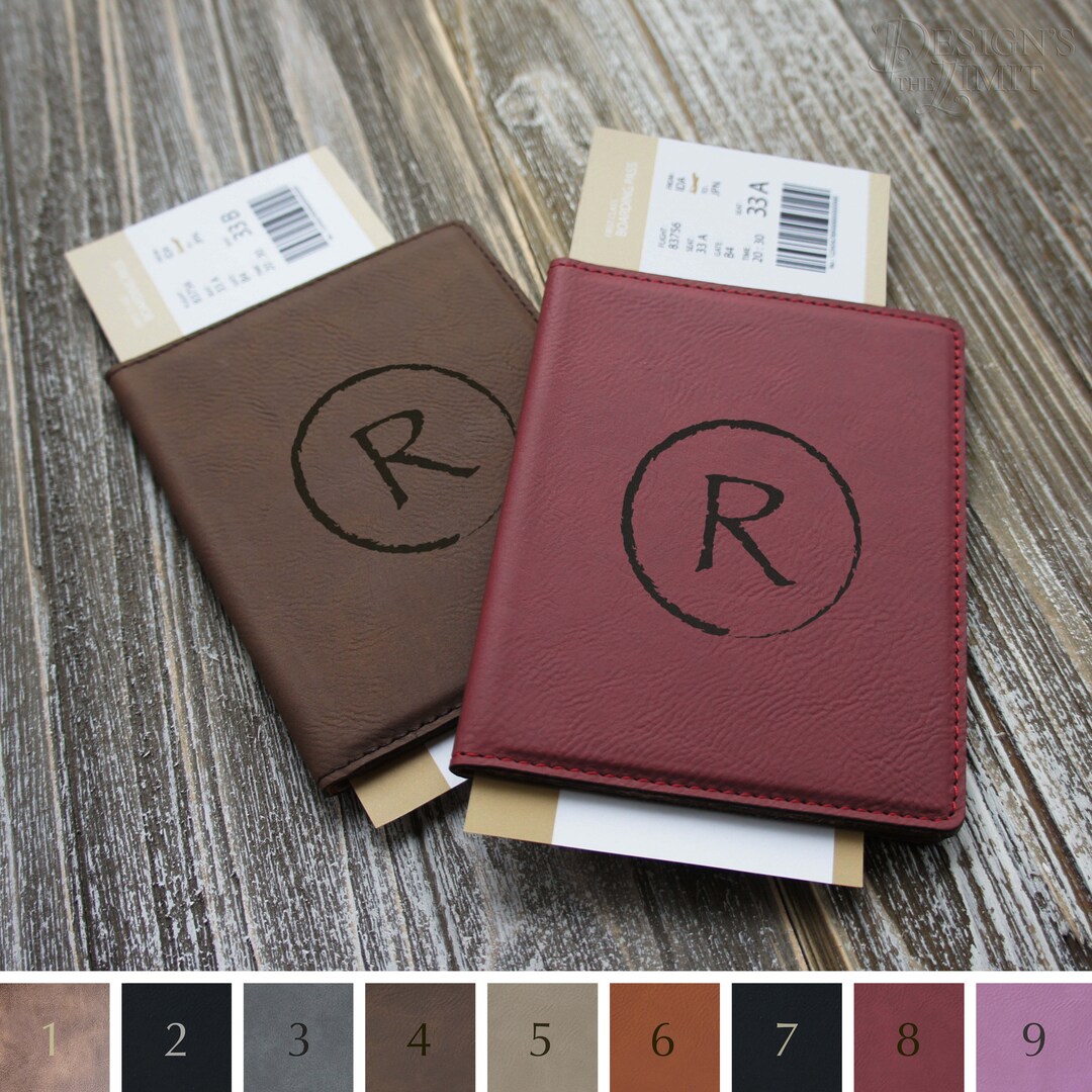 Personalized Passport Engraved With Choice of Text or Monogram Design ...
