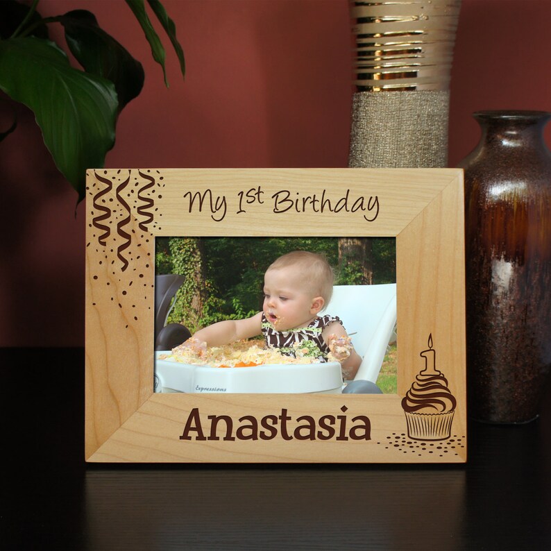 Personalized First Birthday Custom Picture Frame Design | Etsy