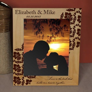 Personalized Picture Frame Engraved With Custom Text Requests With Font ...