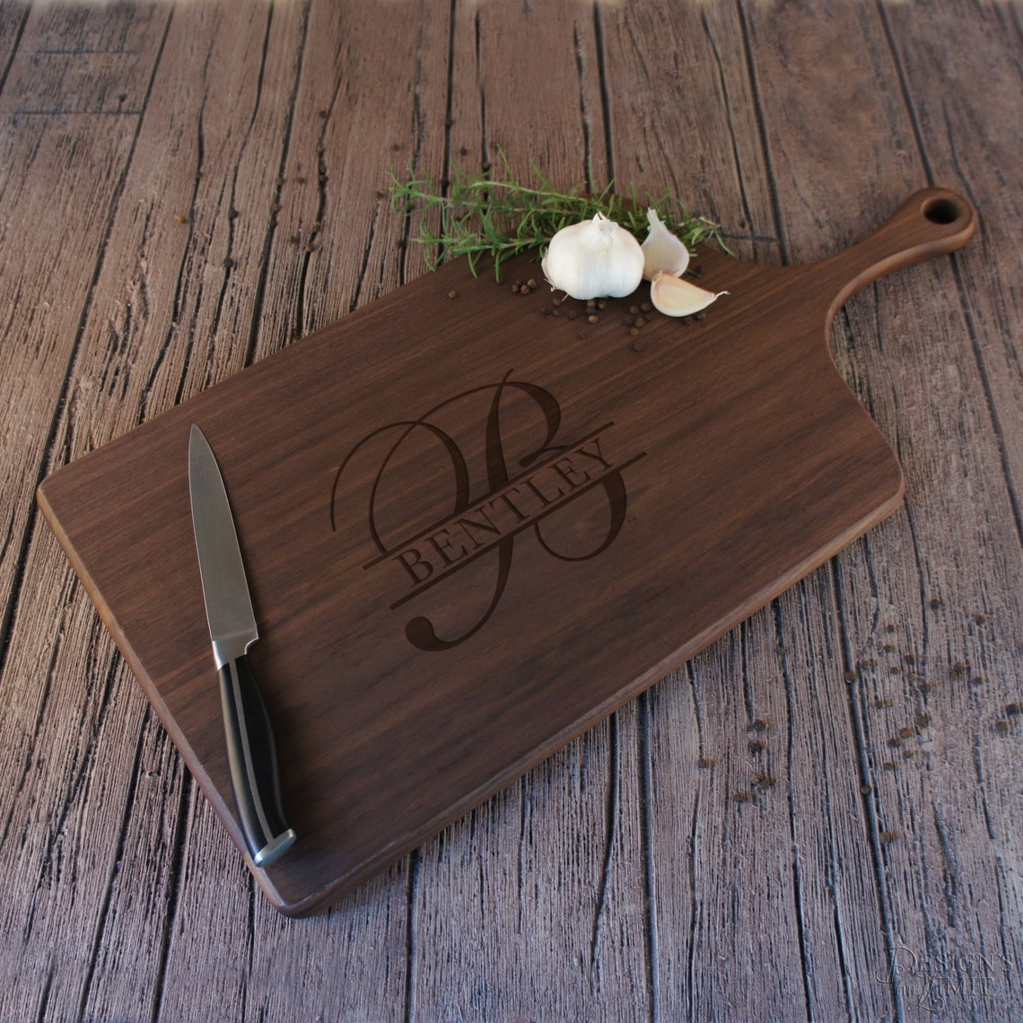 Personalized Cutting Board Engraved With Print or Script Monogram ...