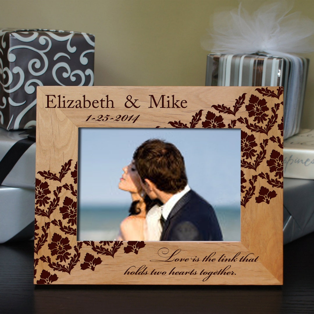 Personalized Picture Frame Engraved With Custom Text Requests With Font ...