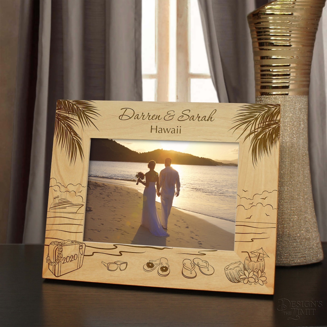 Island Retreat Inspired Personalized Picture Frame Engraved With Your ...