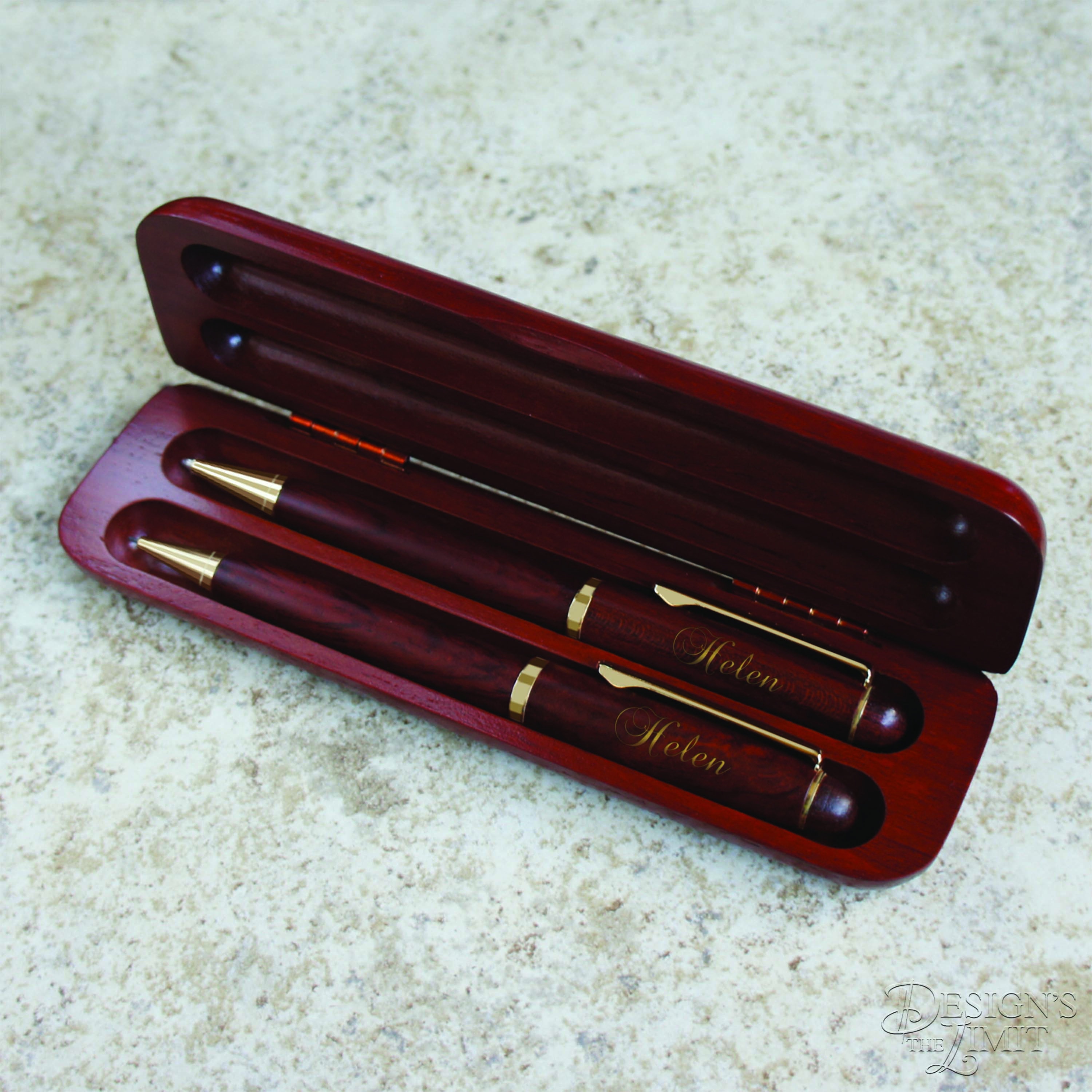 Personalized Pen or Pencil Gift Set With Engraved Case and Personalized ...