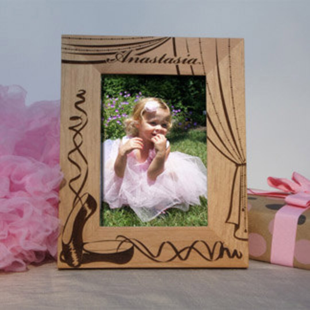 Ballet Inspired Personalized Picture Frame Engraved With Text and Font ...