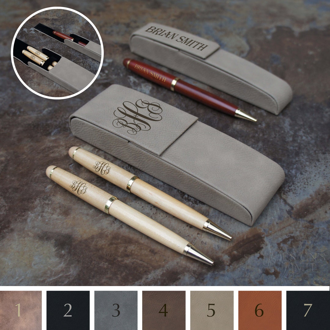 Personalized Travel Pen Case Engraved With Font Selection (enter Font ...