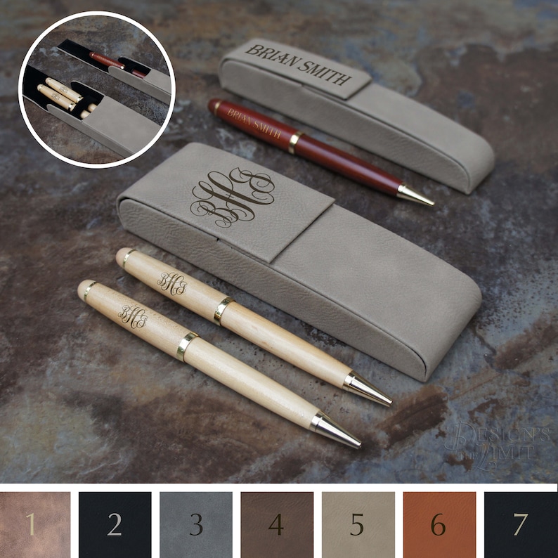 Personalized Travel Pen Case Engraved With Font Selection - Etsy