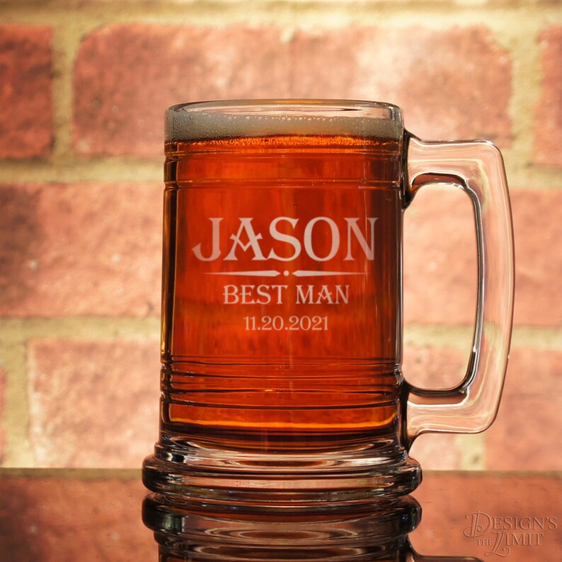 Personalized Beer Mug Engraved With Design Options & Font Selection ...