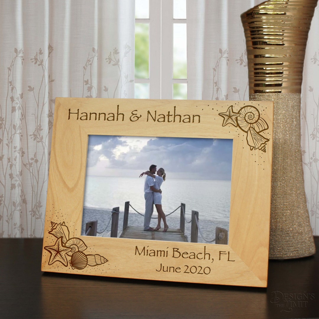 Paradise Found Personalized Honeymoon & Vacation Picture Frame Engraved ...