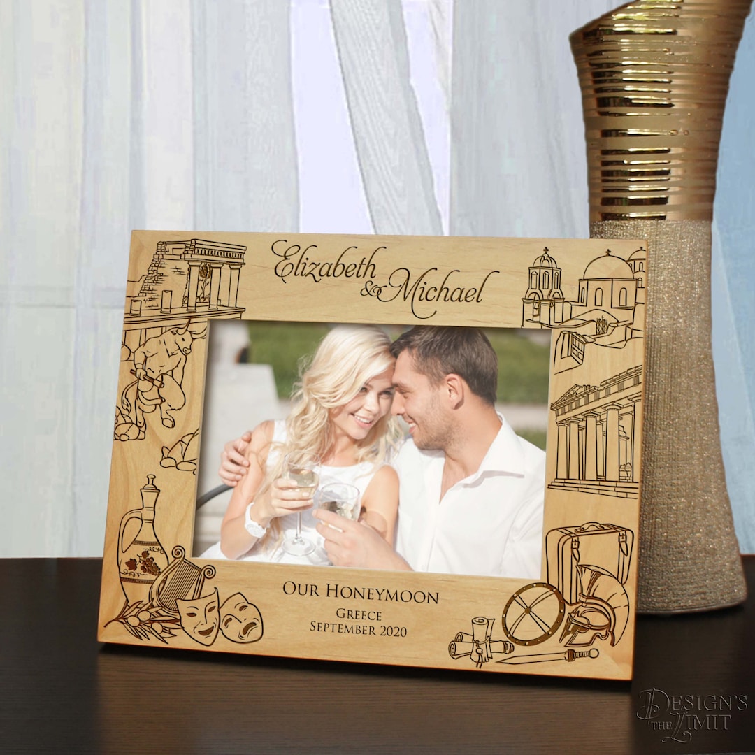 Greek Island Vacation Inspired Personalized Greece Picture Frame ...