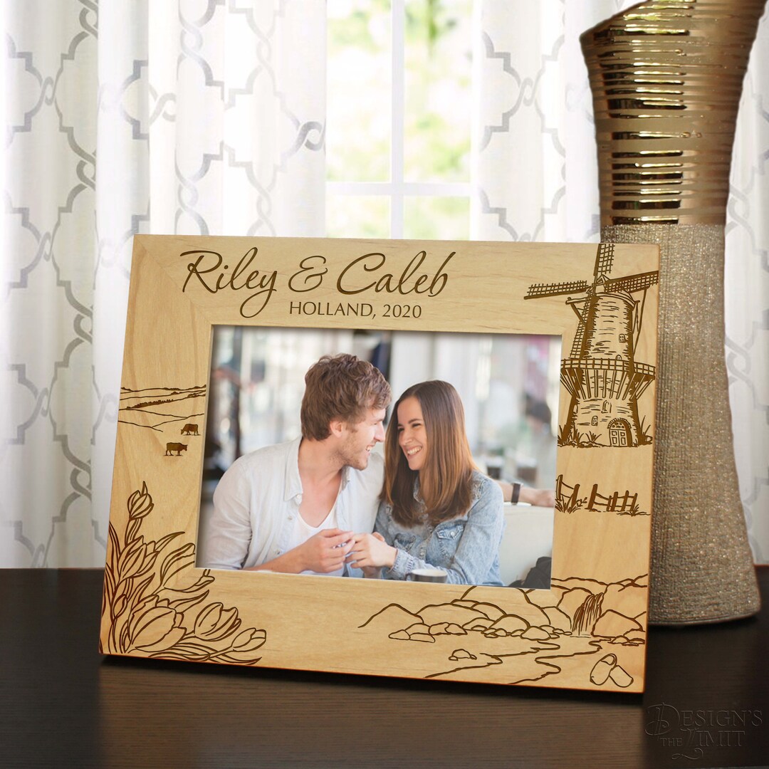 Dutch Dreams Inspired Personalized Vacation Picture Frame Engraved With ...