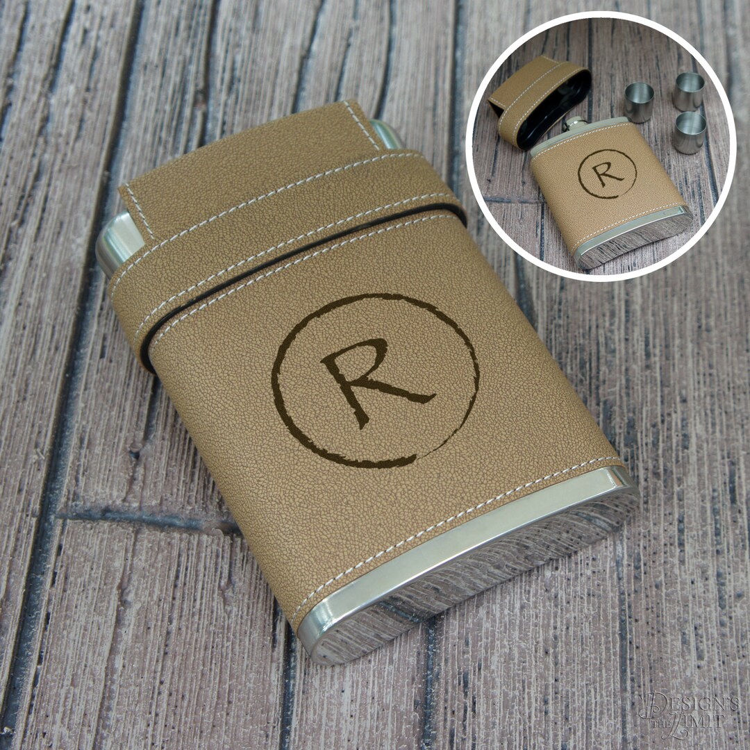Personalized Flask Engraved With Choice of Monogram Design Options ...