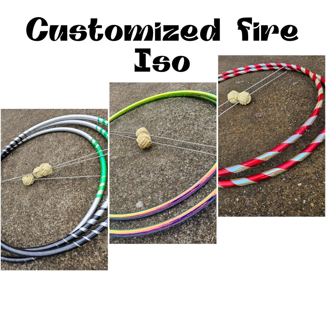 Fire Iso Hoop ~ Deluxe Custom Taped Polypro 26" or Less ~ Single Hoop ...