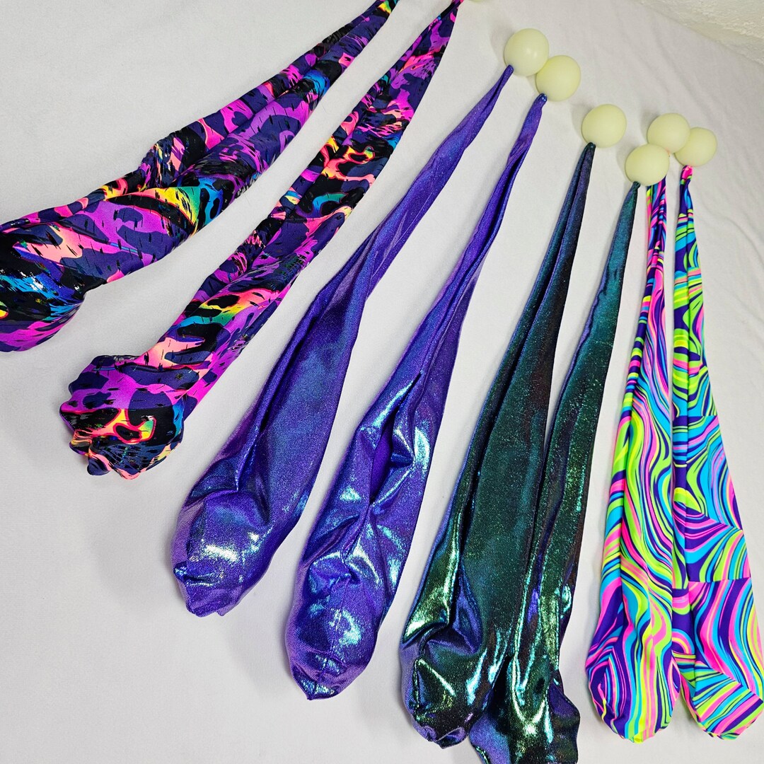 Sock Poi ~ Stretchy Poi With Glow in the Dark Silcone Knob Handle - Etsy