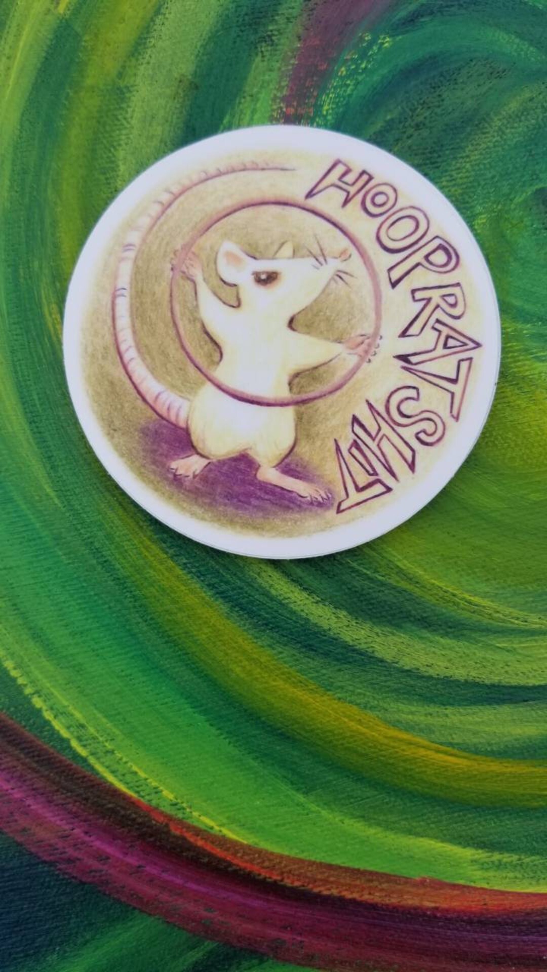 Hoop Rat Sticker Artwork by @happiestlittleraincloud - Etsy