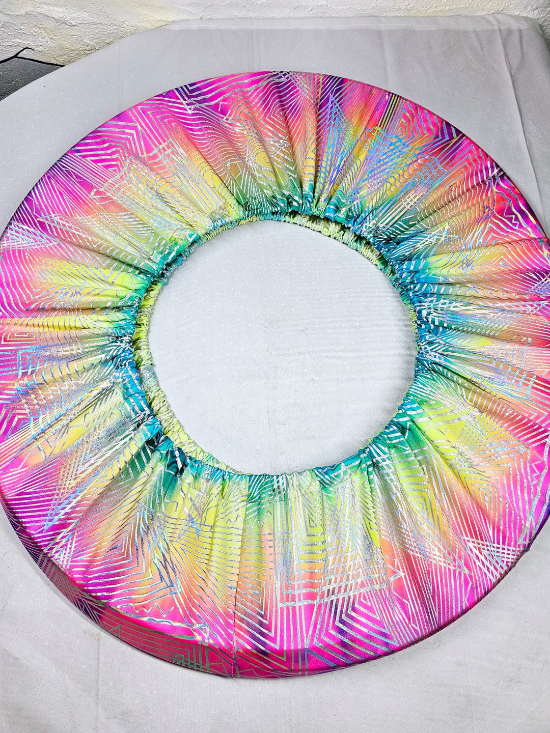 UV Glow Spectrum Holographic Rainbow Hoop Cozy SM Hoop Carriersize ...