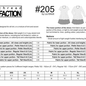 Thread Faction #205 Ladies Everyday Swing Dress PDF Sewing Pattern ...