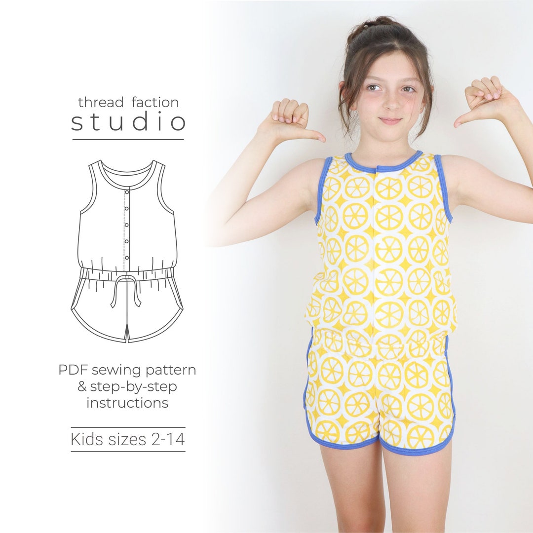 Retro Romper PDF Sewing Pattern - Etsy