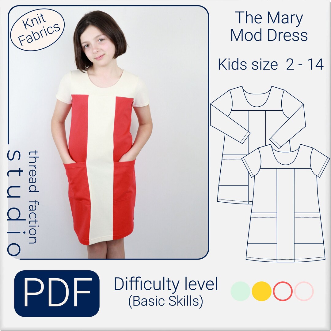 Mary Mod Dress PDF Sewing Pattern - Etsy