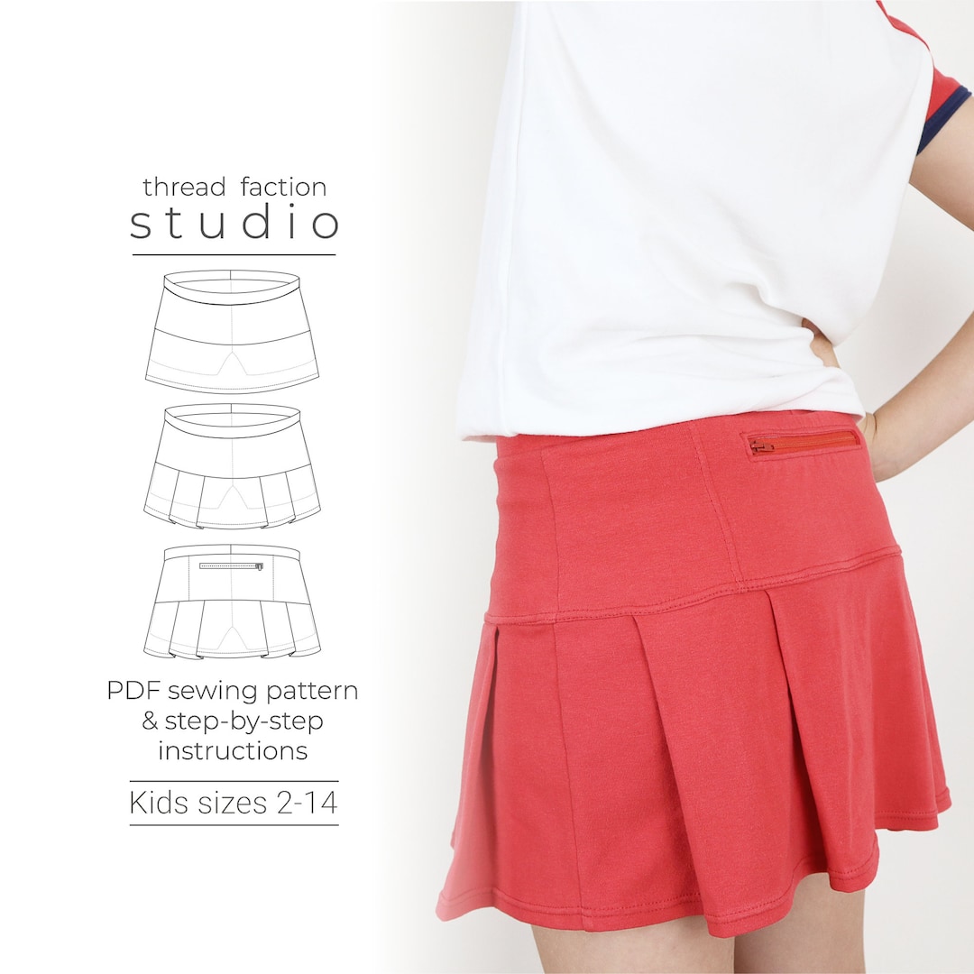 Girls Skort | Skirt With Shorts PDF Sewing Pattern - Etsy