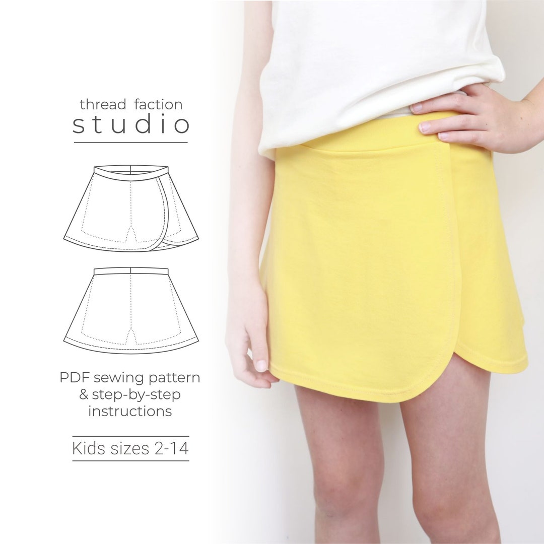 Skort Pattern for Toddlers Girls and Tweens PDF Sewing - Etsy