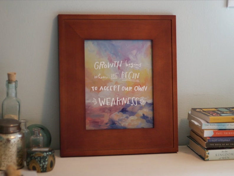 Growth calligraphy art print | Etsy