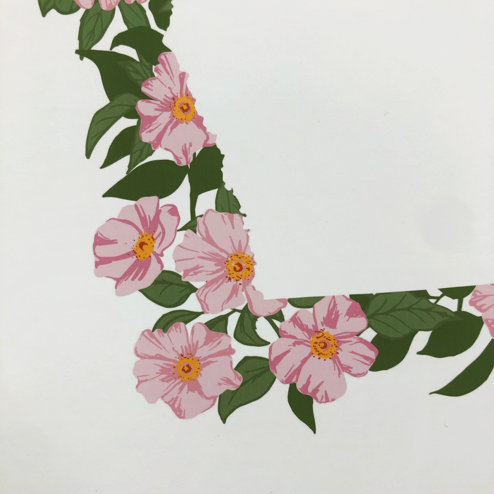 Iowa State Print Prairie Rose // State Map Silhouette | Etsy