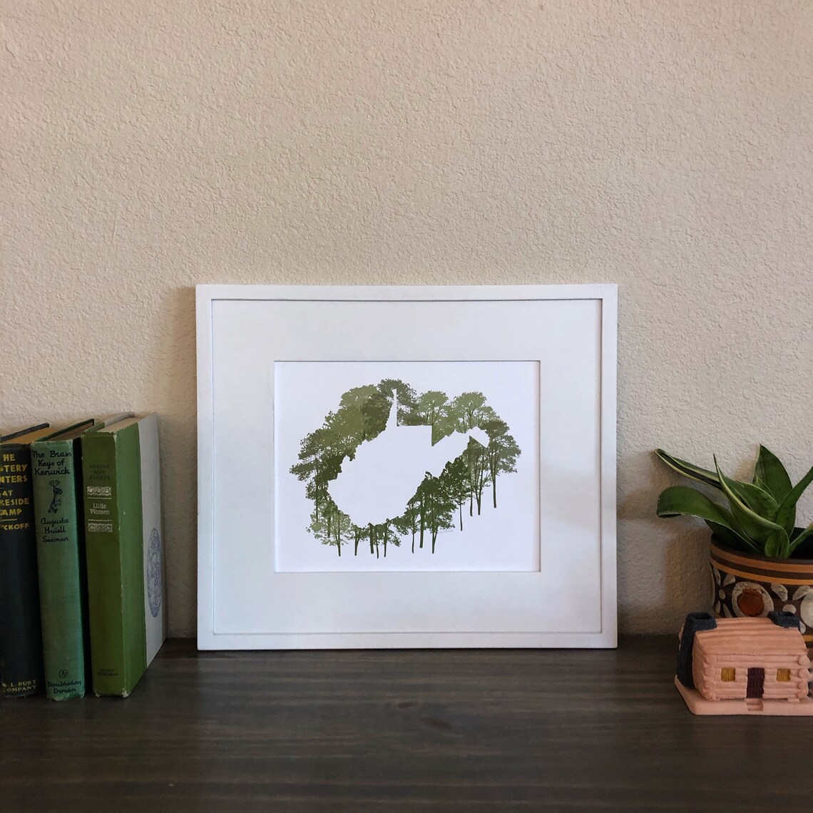 West Virginia State Print Sugar Maple // State Map | Etsy