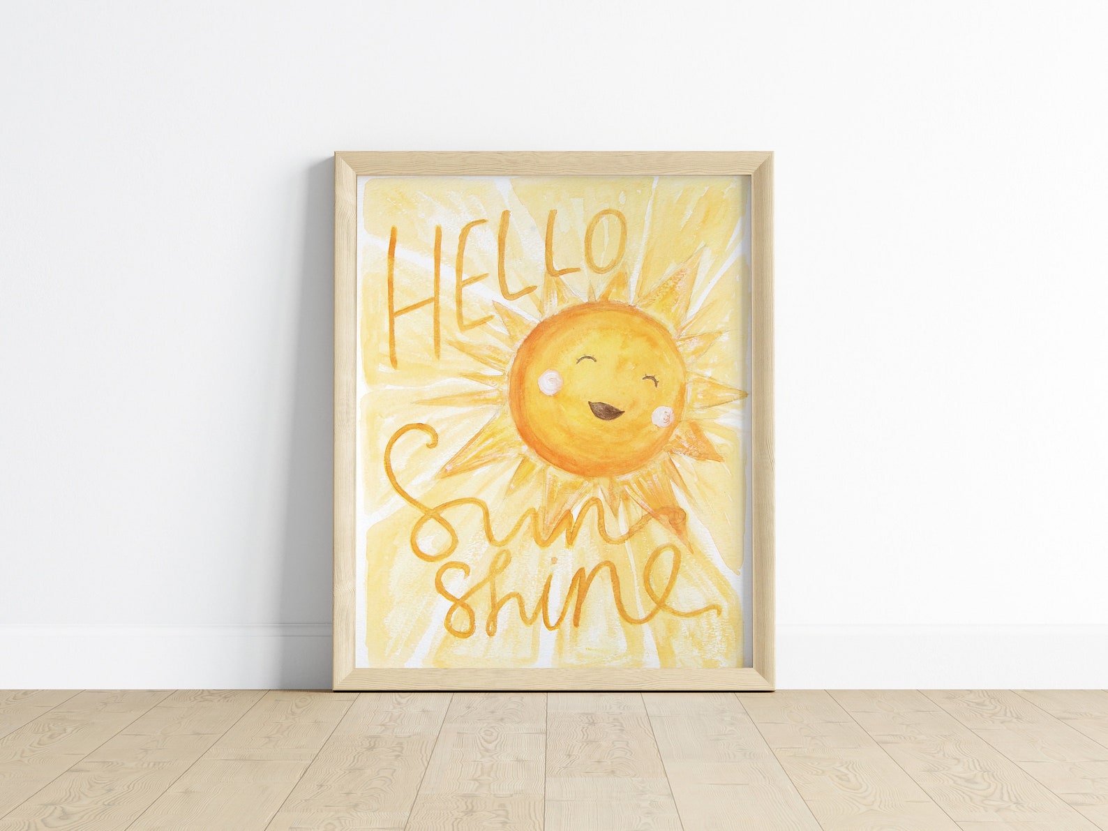 Hello Sunshine Print of Original Watercolor Painting - Etsy