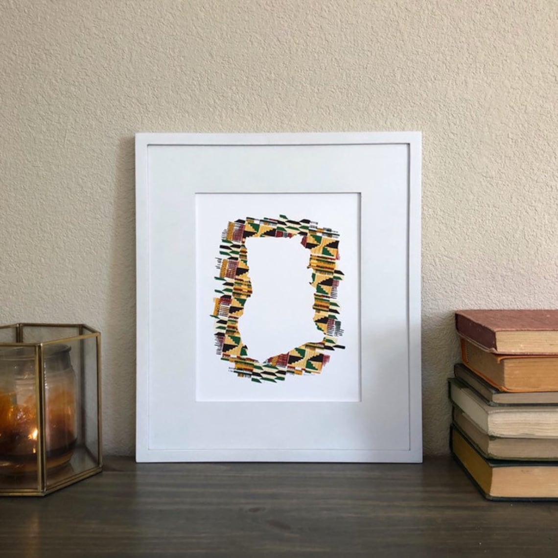 Ghana Print - Kente Cloth // Country Map Silhouette - Etsy