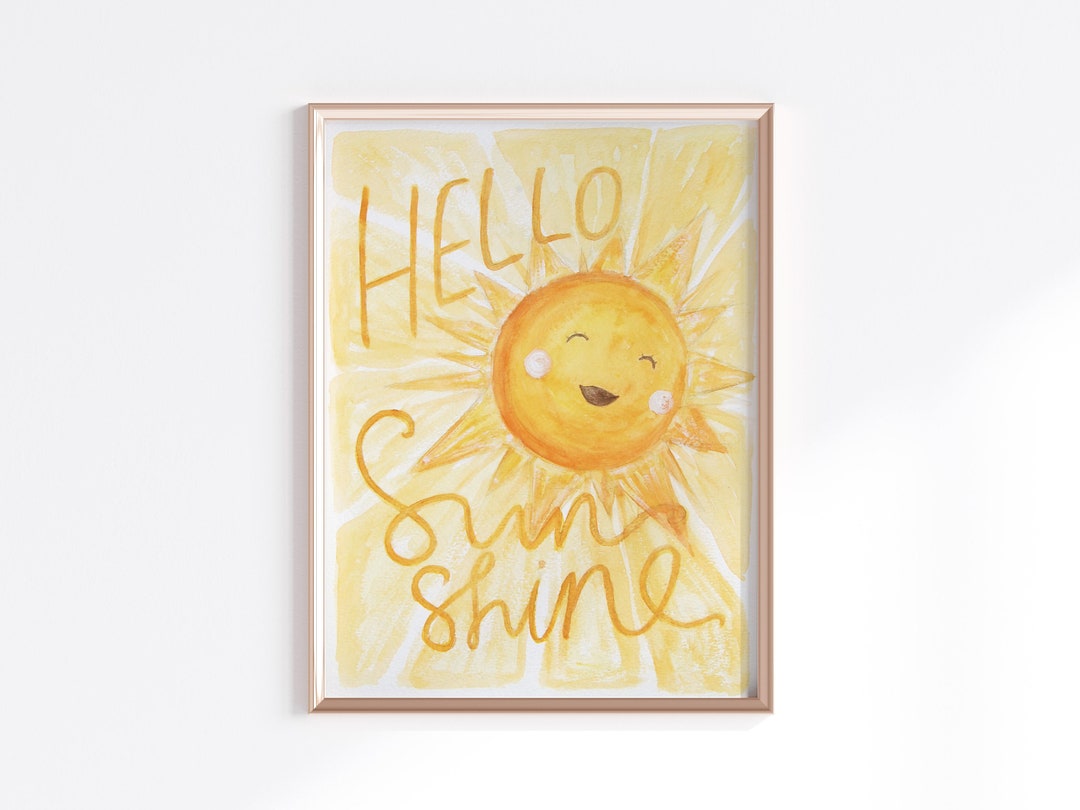 Hello Sunshine - Print of Original Watercolor Painting - Etsy