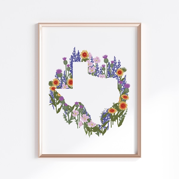 Texas Wildflower Print - Etsy