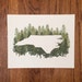 North Carolina State Print Pine // State Map Silhouette - Etsy