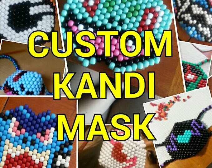 Rainbow Kandi Mask - Etsy