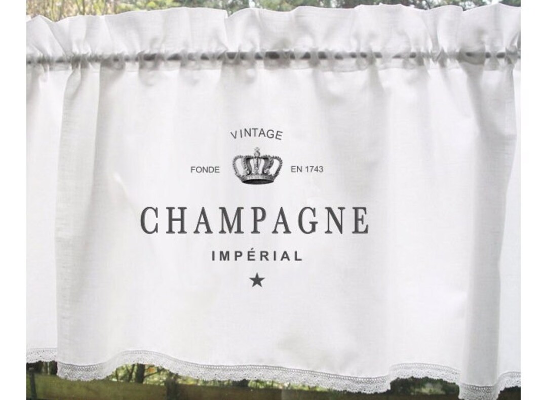 Curtain SHABBY Chic *champagne* Window Curtain LACE White COUNTRY HOUSE ...