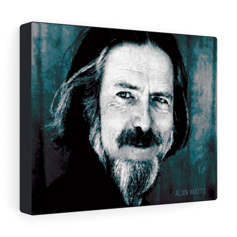 Alan Watts Portrait Canvas print of one of the most prominent | Etsy